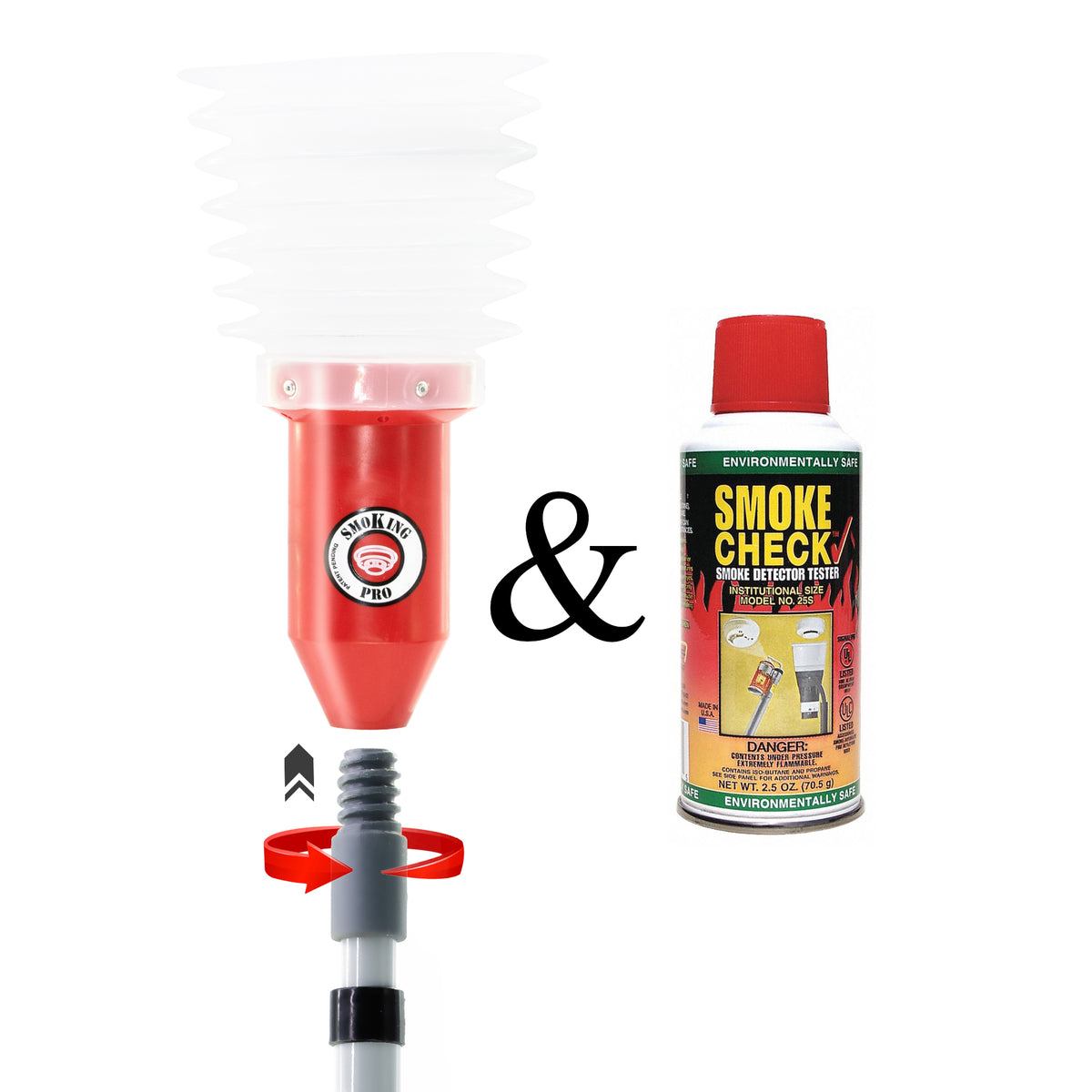 SmoKING Pro Smoke Detector Tester w/ 1 can SmokeCheck – Randum Antics LLC
